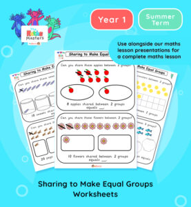 Year 1 Sharing To Make Equal Groups Worksheets | Introducing Division