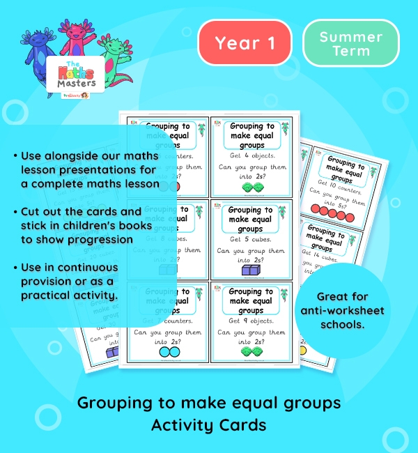 Year 1 Grouping To Make Equal Groups Activity Cards | Practical ...