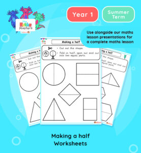 Year 1 Making A Half Worksheets | Practical Fraction Activities