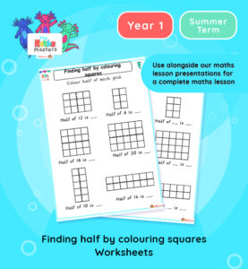 Year 1 Colouring Half Worksheets | Visual Fraction Practice