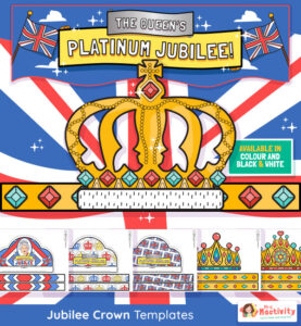 The Queen's Platinum Jubilee Crown Templates | Platinum Jubilee ...