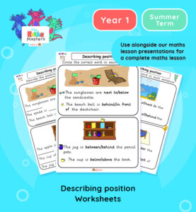 Year 1 Describing Position Worksheets | Position Vocabulary Practice