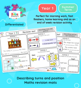 Year 1 Position And Direction Revision Mat | Turns And Position