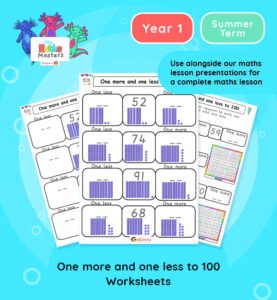 Year 1 One More And One Less To 100 Worksheets | Number Bonds And Place ...