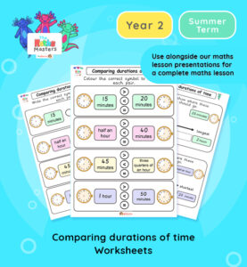 Year 2 | Comparing Durations Of Time Worksheets | Year 2 Time Resources