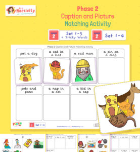 Phase 2 Caption And Picture Match Activity | Phase 2 Phonics Games