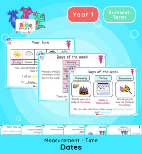 Year 1 | Dates Lesson Presentation | Year 1 Time Worksheets