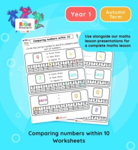 Year 1 Comparing Numbers Within 10 Worksheets | Number Comparison Practice