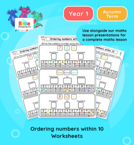 Year 1 Ordering Numbers Within 10 Worksheets | Number Sequencing