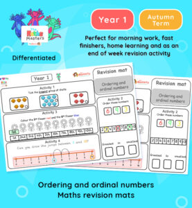 Year 1 Ordering And Ordinal Numbers Revision Mat – Place Value