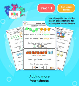Year 1 Adding More Worksheets | Time-saving White Rose PDF