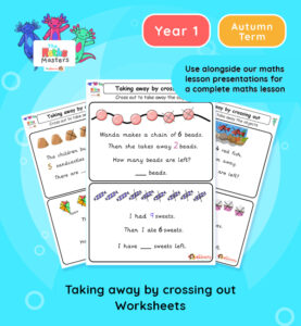 Year 1 Taking Away By Crossing Out Worksheets | Time-saving White Rose PDF
