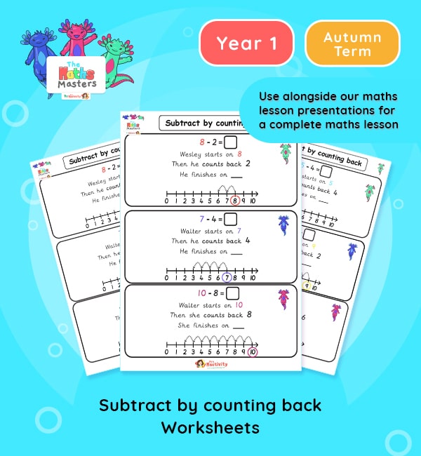 Year 1 Subtract By Counting Back Worksheets Year 1 Subtraction Year 1 Subtract By Counting Back Worksheets Year 1 Subtraction