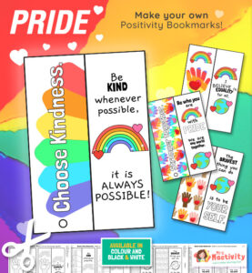 Pride Positivity Bookmarks | Pride Month Resources