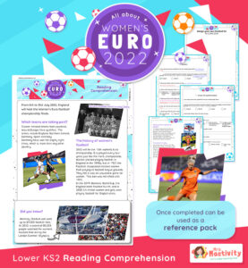 Lower KS2 Women's Euro 2022 Reading Comprehension | Women's Euros ...