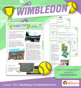 Lower KS2 Wimbledon Reading Comprehension | Wimbledon Tennis Teaching ...