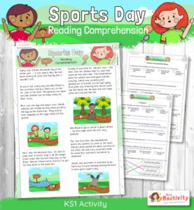 KS1 Sports Day Reading Comprehension | Ks1 Reading Comprehension Worksheet