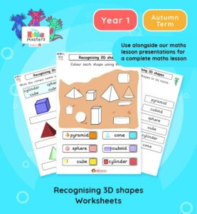 Year 1 Recognising 3D Shapes Worksheets | Time-saving White Rose PDF