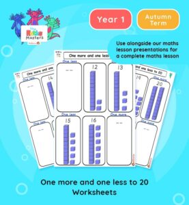 Year 1 One More And One Less To 20 Worksheets | White Rose Aligned