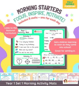 Year 1 Morning Activity Mats Set 1 | Year 1 Morning Starter Resources