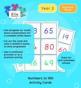 Year 2 | Numbers To 100 Activity Cards | Maths Place Value Worksheets