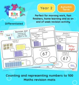 Year 2 Counting And Representing Numbers To 100 Revision Mat ...