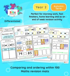 Year 2 | Comparing And Ordering Numbers Within 100 Revision Mats | Year ...