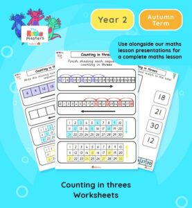 Year 2 | Counting In 3s Worksheets | Year 2 Place Value Worksheets