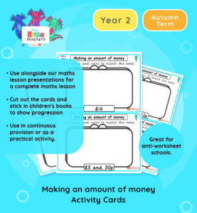 Year 2 | Making An Amount Of Money Activity Cards | Year 2 Money Maths ...