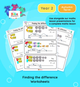 Year 2 | Finding The Difference Worksheets | Year 2 Money Maths Mastery ...