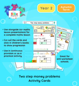 Year 2 | 2 Step Money Problems Activity Cards | Year 2 Money Maths ...