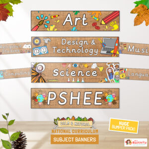 Calm And Natural Subject Display Banners | Hessian Display Resources