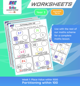 Year 3 | Partitioning Within 100 Worksheets | Year 3 Place Value Worksheets