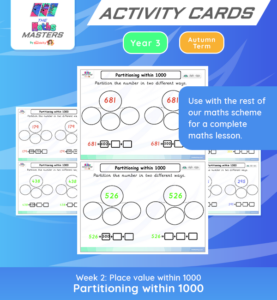 Year 3 | Partitioning Within 1000 Activity Cards | Year 3 Place Value ...