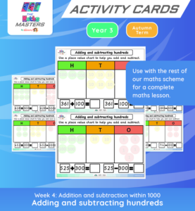 Year 3 Adding And Subtracting Hundreds Activity Cards – Within 1,000