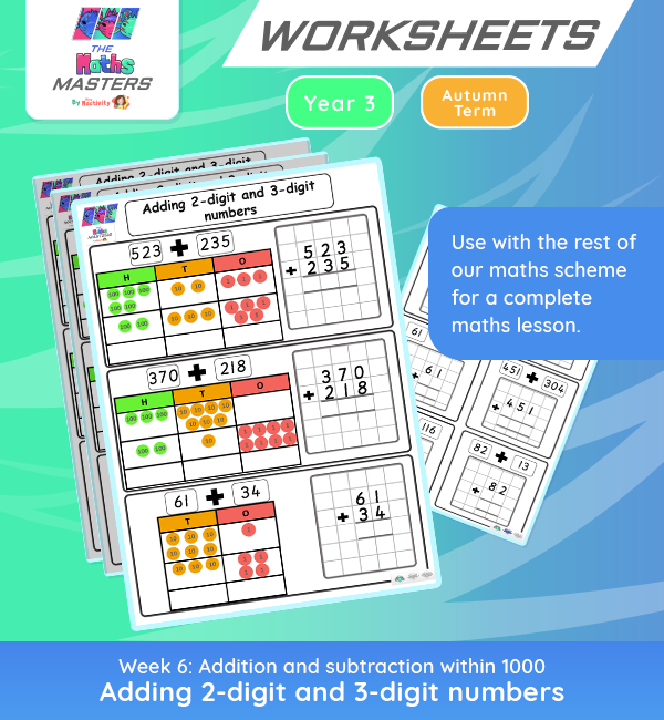 Year 3 Adding 2 Digit And 3 Digit Numbers no Exchange Worksheets 