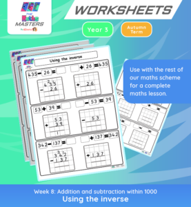 Year 3 | Using The Inverse Worksheets | Year 3 Addition And Subtraction ...
