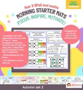 Year 3 Morning Activity Mats Autumn Set 2 | Year 3 Morning Starter ...