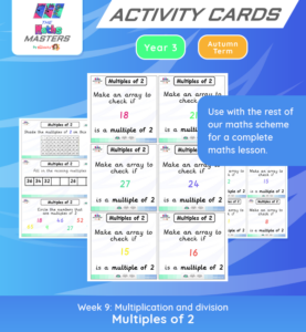 Year 3 | Multiples Of 2 Activity Cards | Year 3 Multiplication And ...
