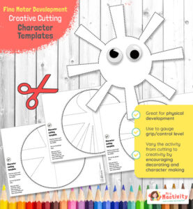 Character Cutting Skills Activity | Cutting Skills Resources EYFS