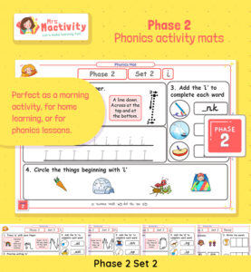 Phase 2 Set 2 Phonics Activity Mats | Phase 2 Phonics Worksheets