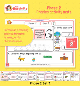 Phase 2 Set 3 Phonics Activity Mats | Phase 2 Phonics Worksheets
