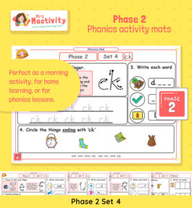 Phase 2 Set 4 Phonics Activity Mats | Phase 2 Phonics Worksheets