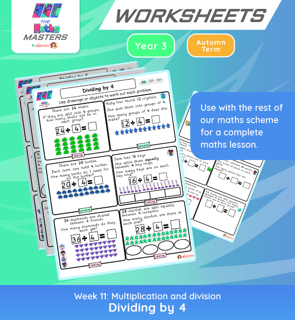 Year 3 Dividing By 4 Worksheets Year 3 Multiplication And Division 