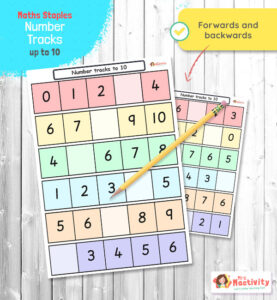 EYFS Missing Number Tracks To 10 Counting Forwards And Backwards | EYFS ...