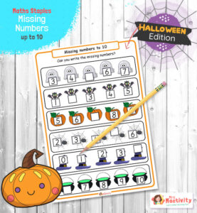 Halloween Missing Numbers To 10 Worksheet | EYFS Halloween Maths Resources