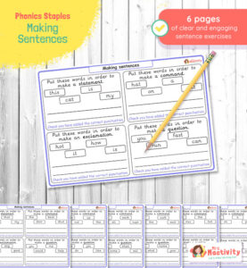 KS1 Sentence Writing Challenge Cards | KS1 Sentence Writing Worksheets