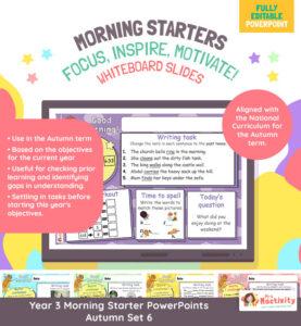 Year 3 Morning Starter Activities | Daily KS2 Early Morning Work