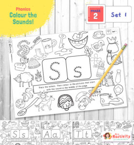 Phase 2 Set 1 Trace And Colour Activity Sheets | Phase 2 Phonics Resources