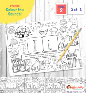 Phase 2 Set 2 Trace And Colour Activity Sheets | Phase 2 Phonics Resources